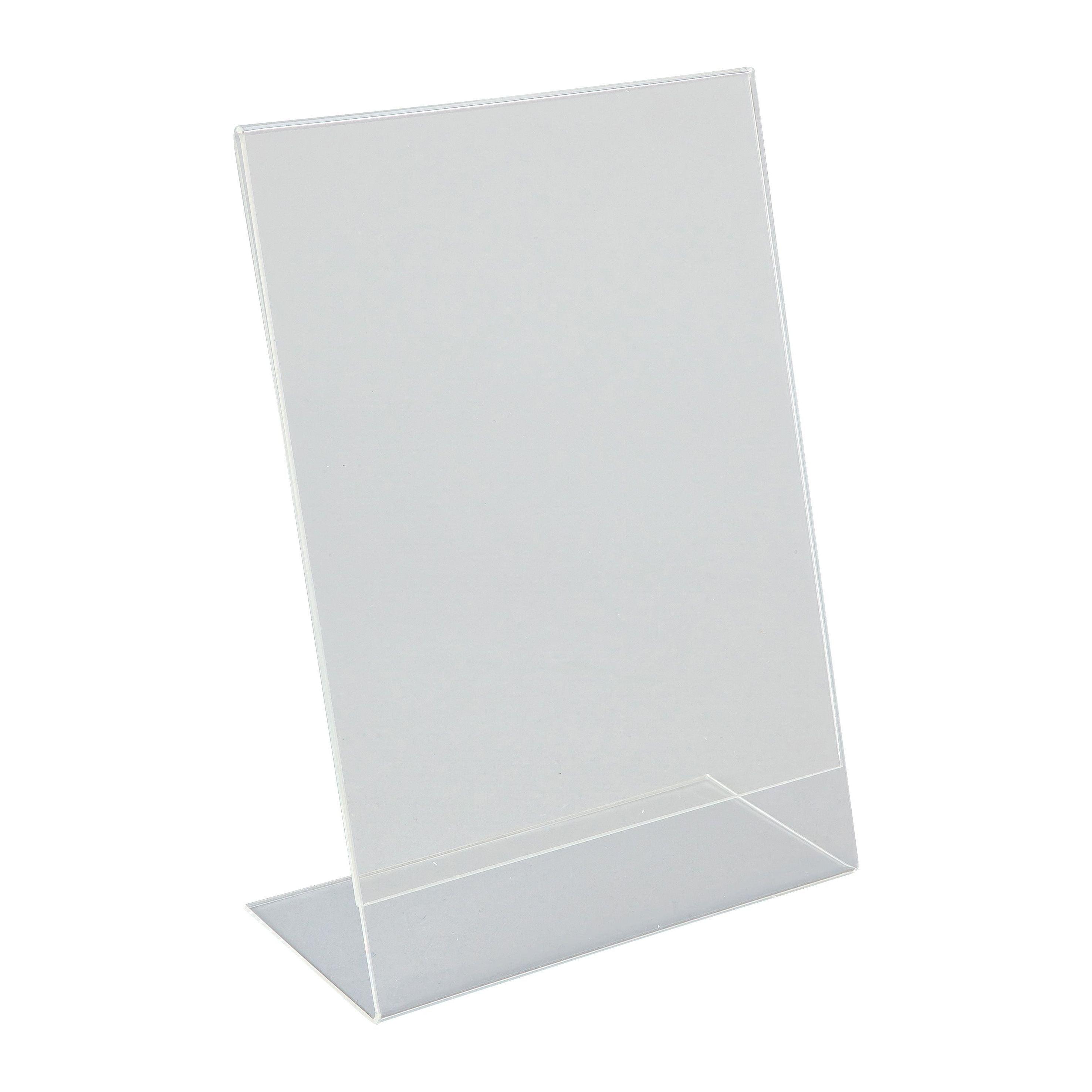 A5 Angled Perspex Menu Holder - Clear Acrylic Display Stand – Bespoke 77