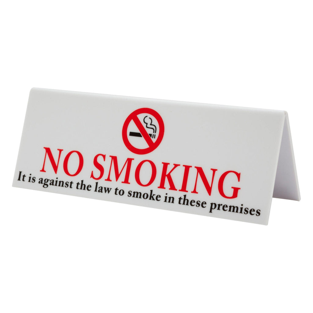 Perspex No Smoking Table Sign – BESPOKE 77