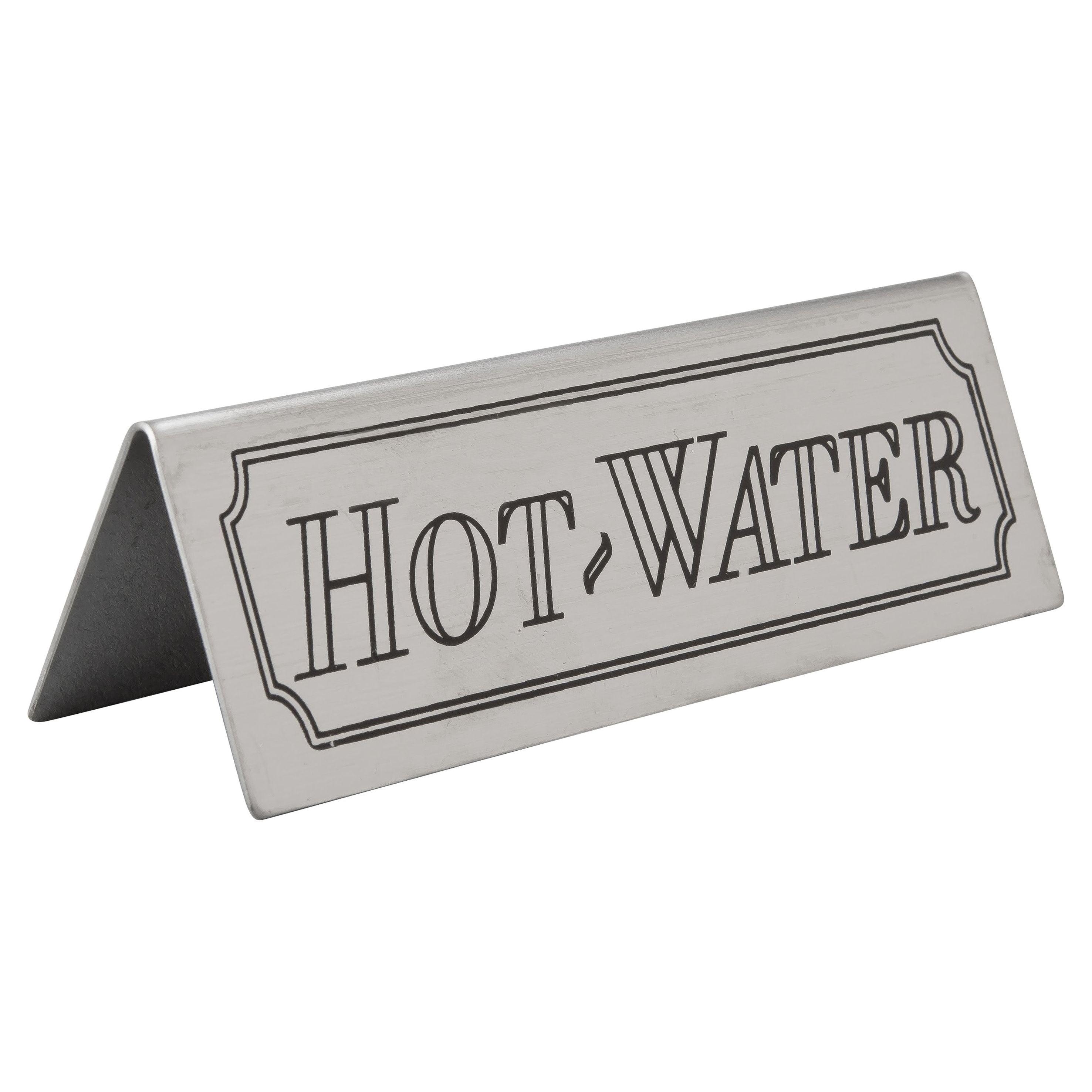 Premium Stainless Steel Hot Water Table Sign - Perfect for Restaurants ...