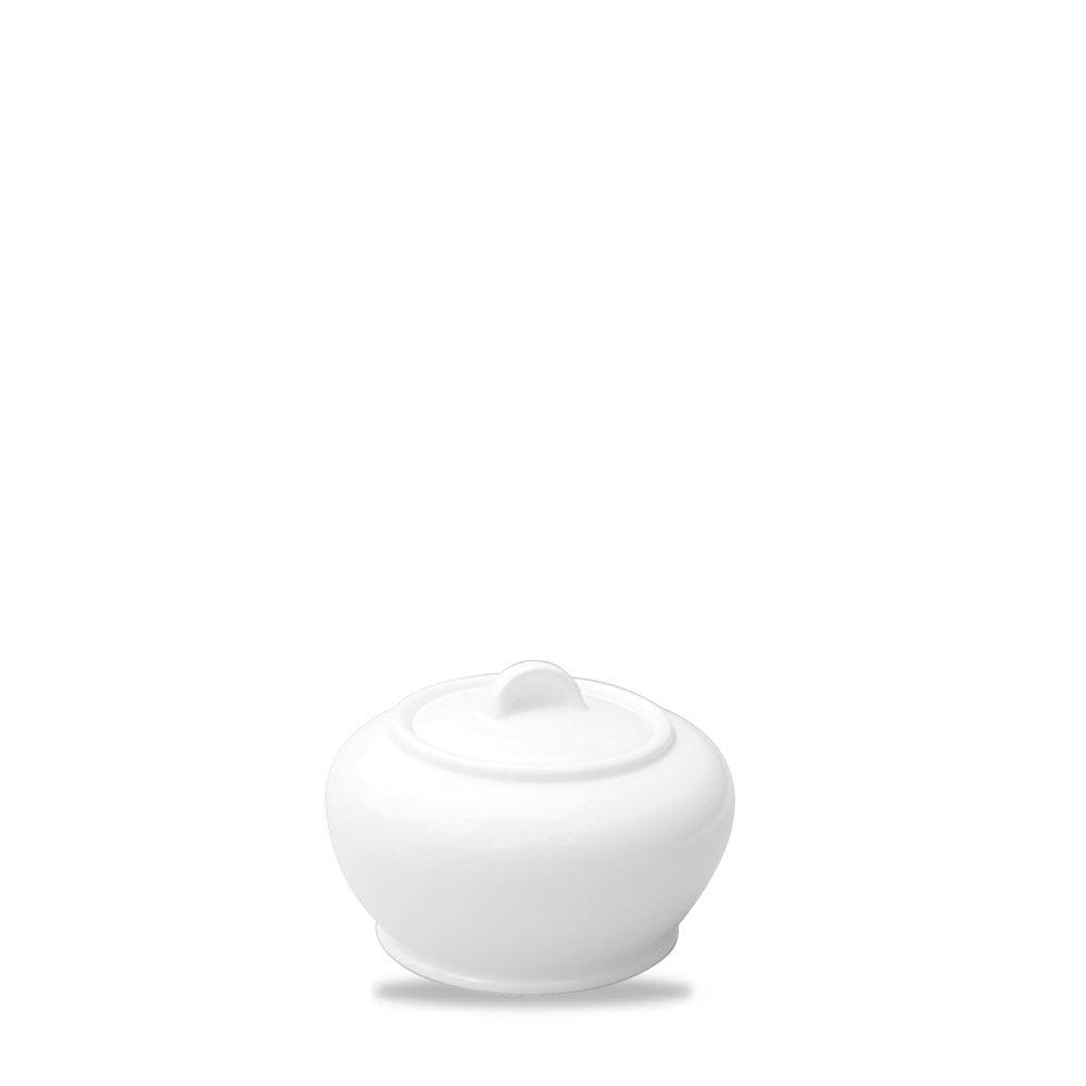 Churchill Alchemy White Covered Sugar Bowl 8oz - Fine China Bespoke 77